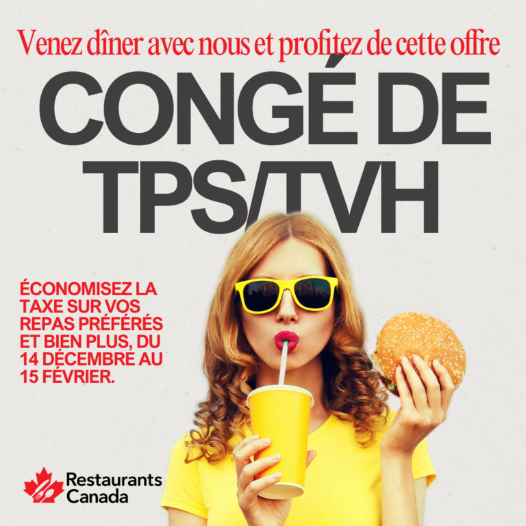 GST/HST tax holiday: What you need to know - Restaurants Canada